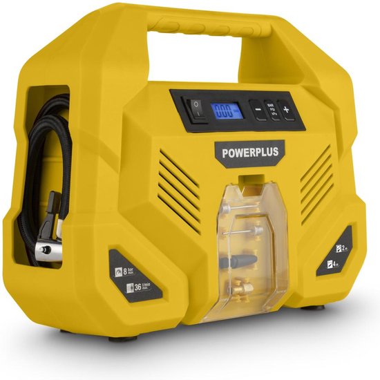 Powerplus Draagbare Compressor POWX1707 - 12V luchtpomp - 8 bar - Voor ...
