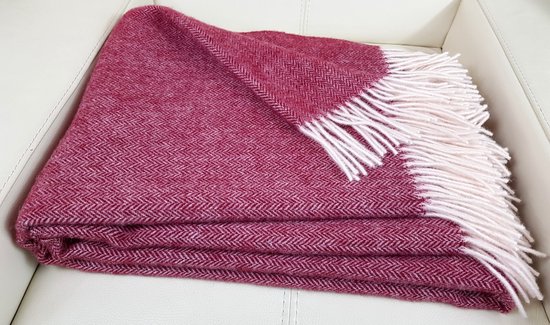 Wollen Plaid - OSLO - Rood (140x200cm) 100% Wol - ECO Deken - Plaids ...