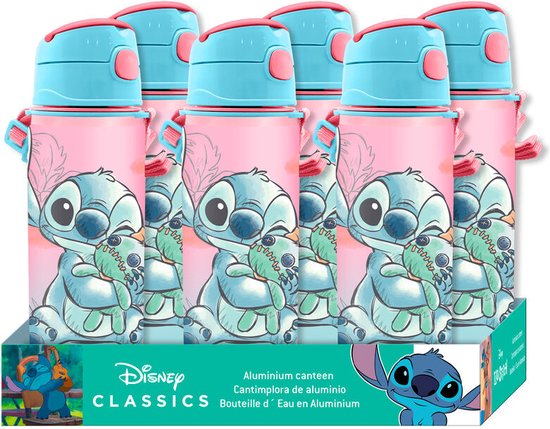 Disney Lilo & Stitch drinkfles/drinkbeker/bidon met drinktuitje - Roze ...