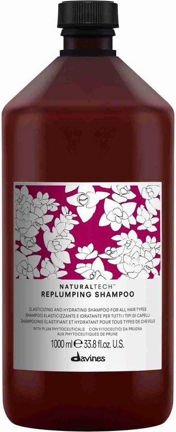 Davines Natural Tech Replumping Shampoo - Veerkracht gevende en hydraterende shampoo - 1000ml | bol