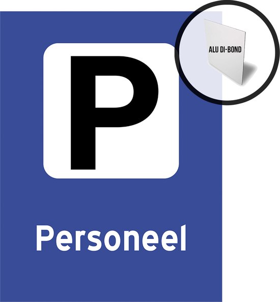 Pictogram/ bord alu di-bond | Parking "Personeel" | 27 x 36 cm ...