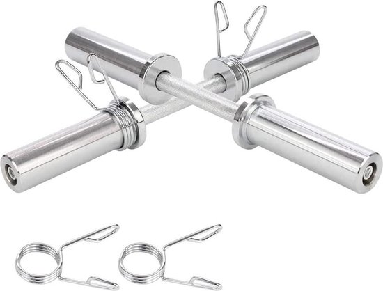 Lange halters met veersluitingen set - 50 cm - Bodybuilding Home Gym ...
