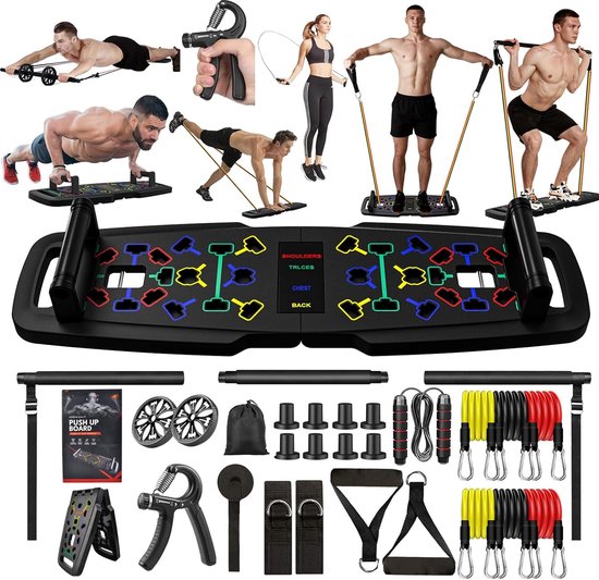 Exercise Equipment For Home Pilates Bar Kit With Resistance Bands & Ab ...
