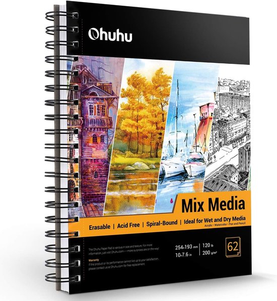 Schetsboek voor kunstenaars: 124 pagina's / 62 vellen schetsboek ...