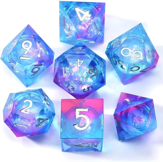 Liquid Core Dobbelstenen Set 7-delig – D20 D12 D10 D% D8 D6 D4 ...