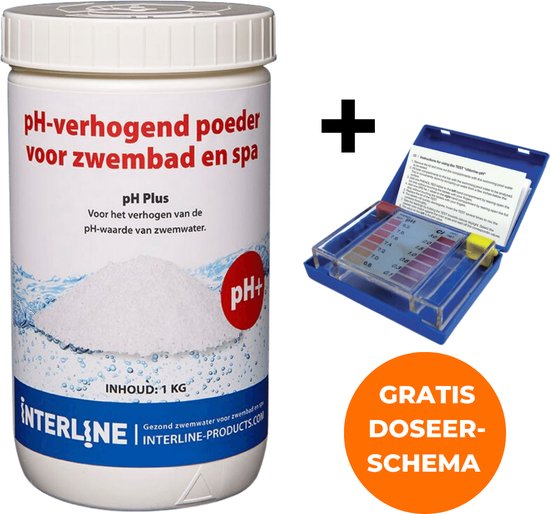 Interline pH plus 1kg - Inclusief chloor en pH Testset - pH plus voor ...