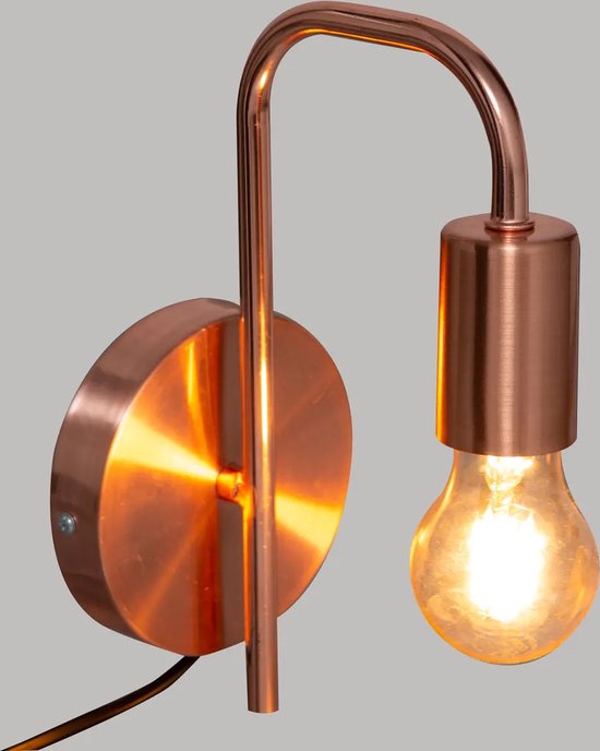 Atmosphera wandlamp 12 x 25 cm - koper kleur - E27 fitting - muur ...