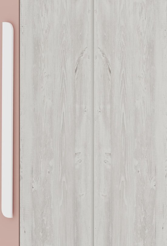 Kledingkast Bo0 met 2 legplanken, kledingroede en langwerpige deurgreep ...