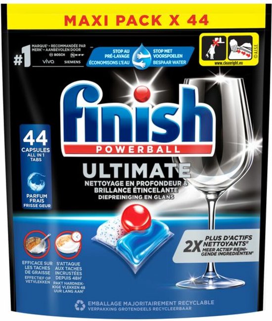 Finish Ultimate Vaatwastabletten Regular 44 capsules | bol
