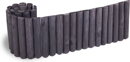 Borderrand Zwart Grenen Hout 180 x 30 cm | bol