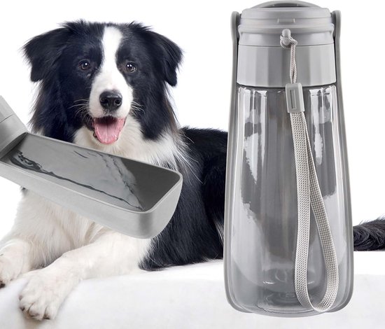 Drinkfles voor honden, onderweg, 550 ml, waterfles, hond, opvouwbaar ...