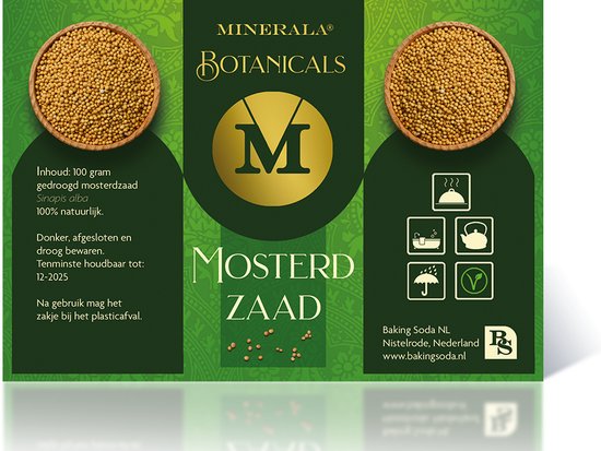 Mosterdzaad - 100 gram - Gele mosterdzaden – Minerala Botanicals | bol