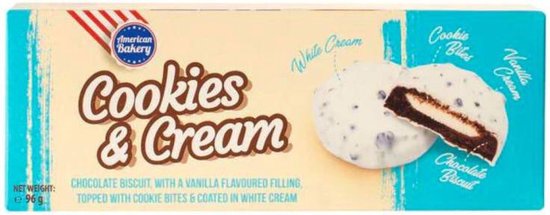 4x American Bakery Cookies & Cream 96g | bol