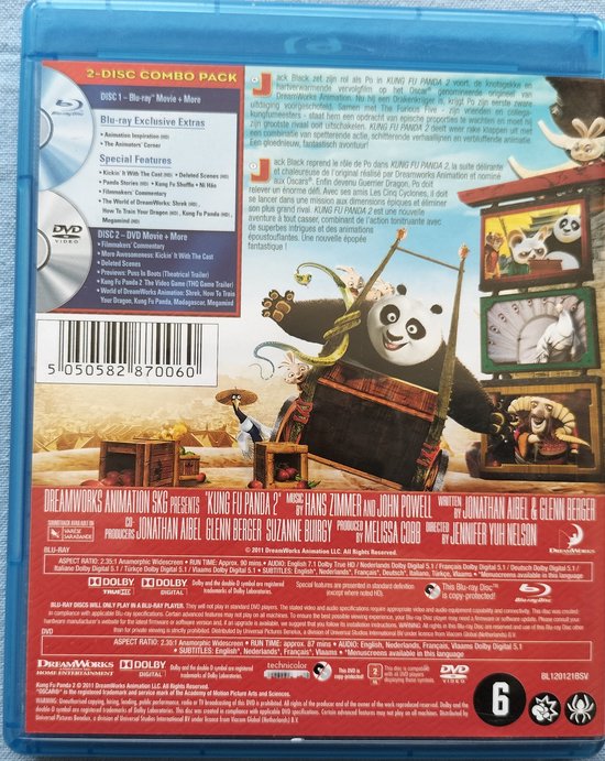 Kung Fu PANDA 2 Blu-ray & DVD Nederland gesproken. (Blu-ray) | Dvd's | bol