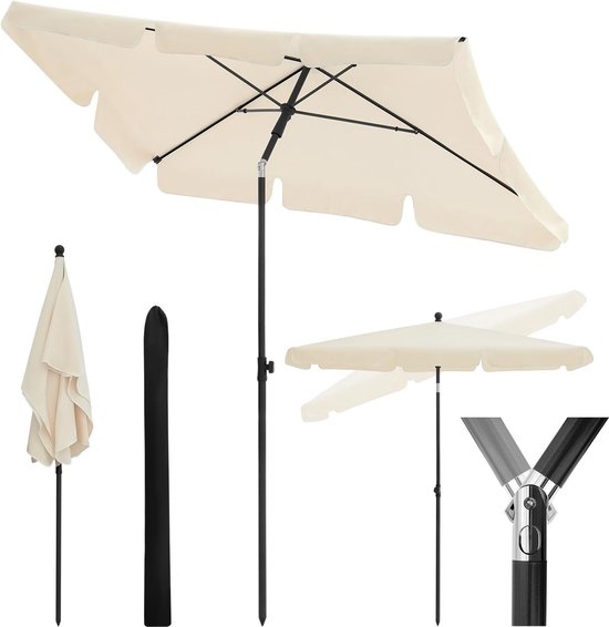 Parasol, 200 x 120 cm, balkonscherm, strandscherm, tuinscherm | bol