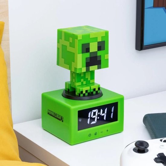 Mojang Studios - Minecraft - Creeper Icoon Wekker en Lamp | bol