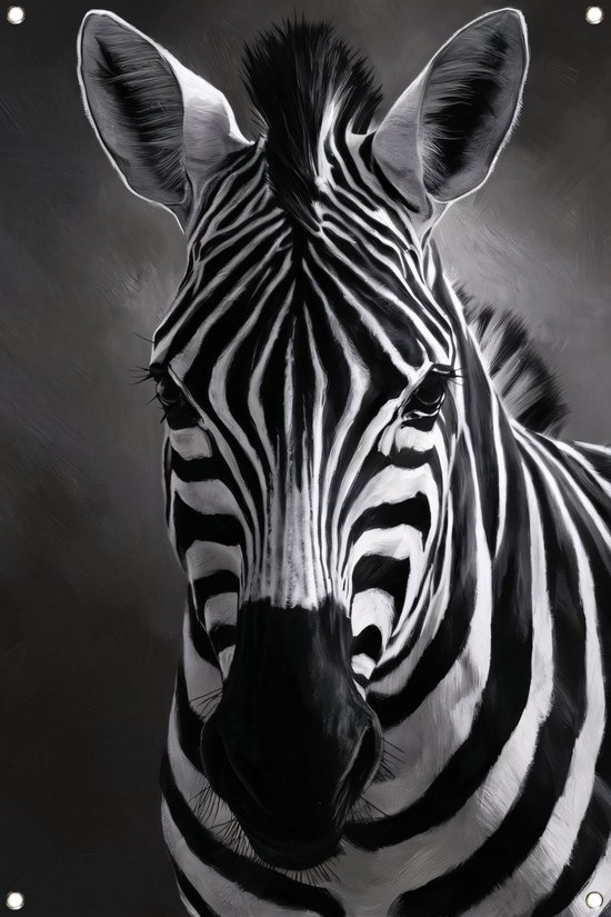 Zebra tuinposter - Dier poster - Tuinposter Oog - Buiten decoratie ...