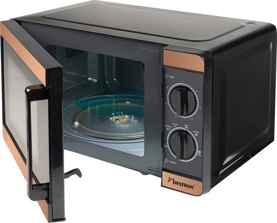 Bestron Microgolfoven, 700W Microwave met tweedelig bedieningspaneel, 6 ...
