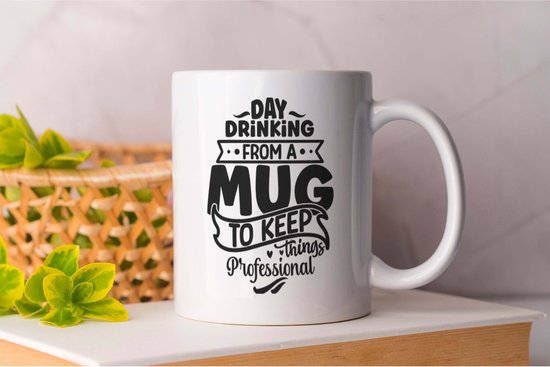 Mok Day drinking from a mug to keep things professional - FunnyStuff - LOL - Humor -... | bol
