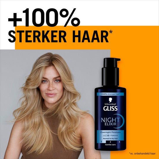 Gliss Night Elixir Moisture - Haarserum - Hydraterend - Normal & Droog ...