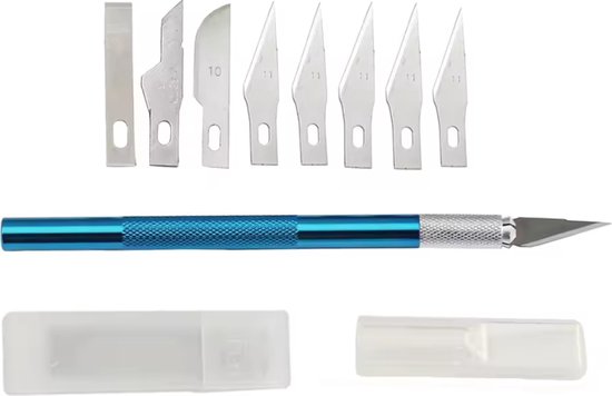 43 Delige - Scalpel mesjes set - Hobbymes set - Hobby Mes Scalpel - LOUZIR | bol