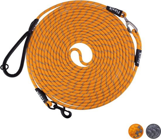 Looplijn voor honden, 5 m, 10 m, 15 m, 20 m, oranje, reflecterende ...