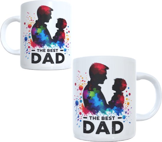 Koffie beker - thee mok the best dad - beste papa - vader | bol
