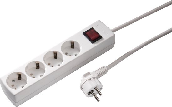 Martin Kaiser 4-Weg stopcontact met schakelaar en 3m kabel - 1064ZL3 ...