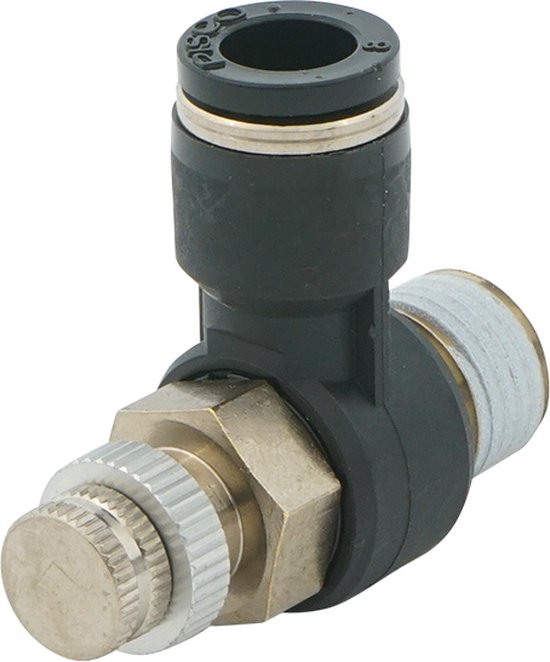 6mm - R1/8 Pneumatische Haakse Naaldafsluiter - JNC6-01 | bol