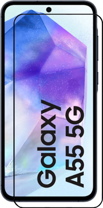 Samsung Galaxy A55 Screenprotector - MobyDefend Screensaver Met Zwarte Randen - Gehard... | bol