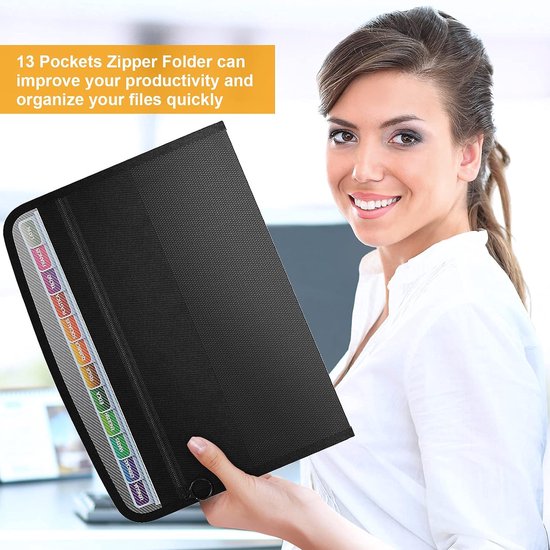 Uitbreidende File Organizer 13 vakken, A4 Accordeon File Folder ...