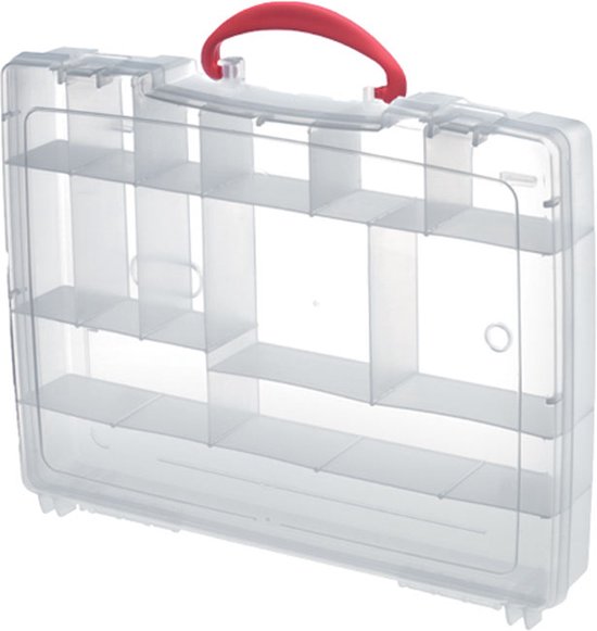 Panaro Attachable polypropylene tackle box with handle, 14 compartments ...