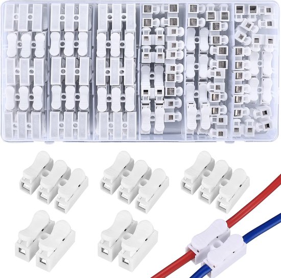 65 stuks kroonklemmen insteekbaar, CH2 kabelklemmen, elektrisch ...