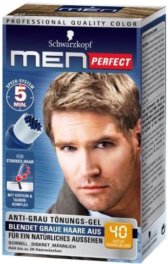 Men Perfect Haarkleuring Men Perfect 40 Donkerblond | bol