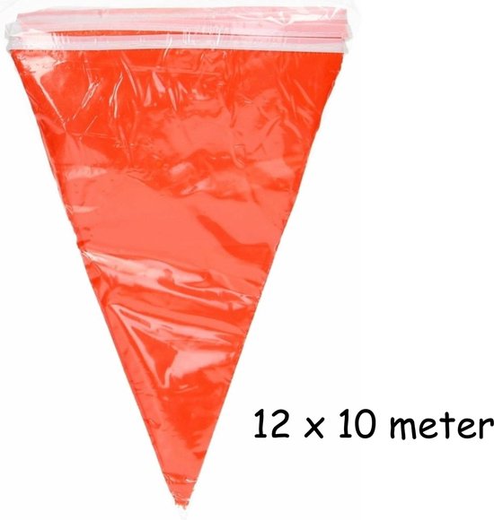 Oranje Plastic Punt Vlaggenlijn - 120 meter | bol