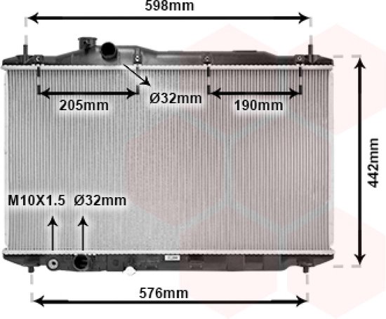 Van Wezel - RADIATOR VOOR HONDA CIVIC HB 2006-2011 19010RSAG01 | bol