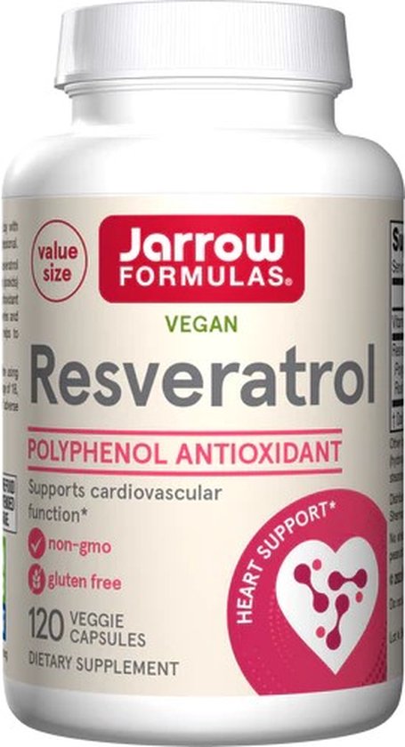 Resveratrol 100 mg (120 v-capsules) - Jarrow Formulas | bol