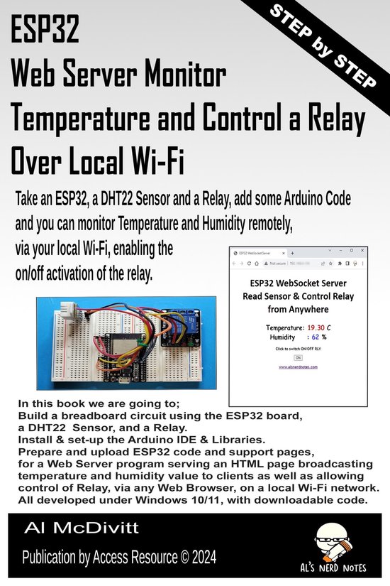 ESP32 Web Server Monitor Temperature and Control a Relay over local Wi-Fi (ebook), Al... | bol