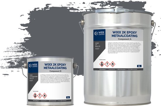 Wixx 2K Epoxy Metaalcoating - 10L - RAL 7015 | Leigrijs | bol