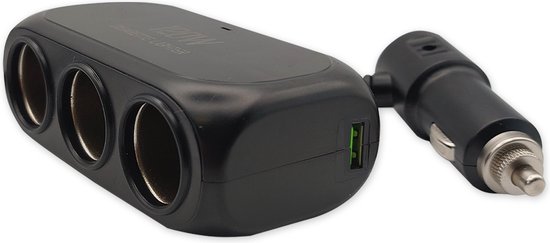 ProRide® Auto Sigarettenaansteker Splitter 120W - 3x 12V stopcontacten - 2x USB... | bol
