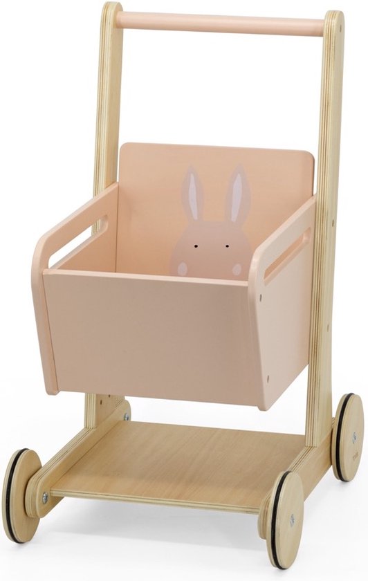 Houten winkelwagentje - Mevrouw Konijn | bol