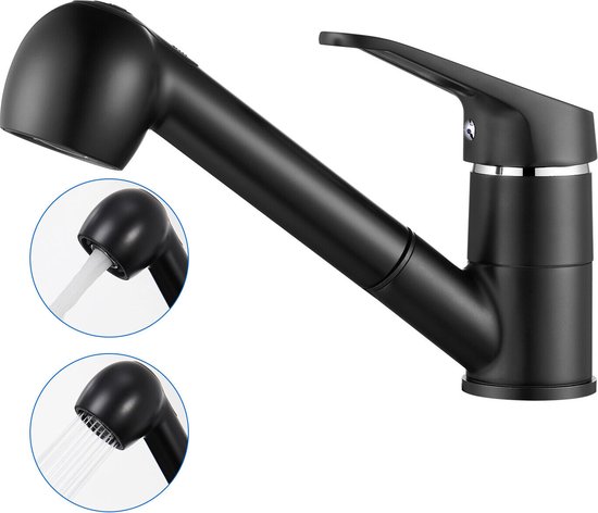 Auralum max keukenkraan met uittrekbare uitloop - Keukenmengkraan - Handdouche -... | bol