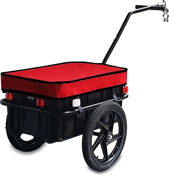 Fietskar Bagage - Fietsaanhanger voor Kinderen - Rood met Zwart - Extra ...