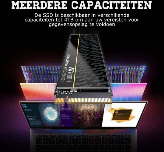 SSD PS5 [ 2 TB ] NVMe - PS5 Opslag Intern Tot 7300 MB/s Lees ...
