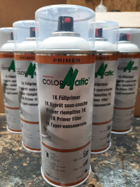 Colormatic 1K Primer Filler in Spuitbus - wit - 400 ml - 6 in een doos ...