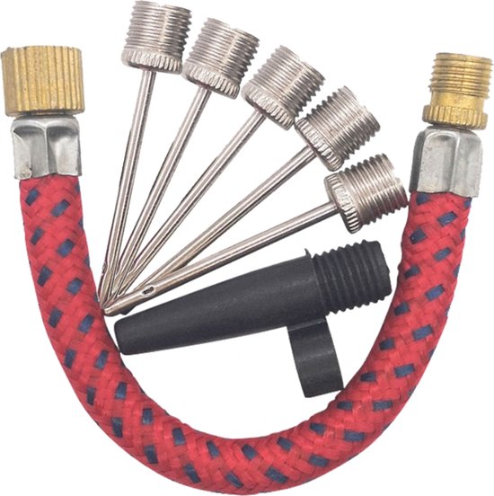 Universele opblaas naalden - met verloopnippel, flexibele slang en ...