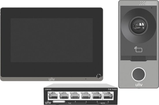 JL - UNV intercom systeem, set met binnen-, buitenpost en switch | bol