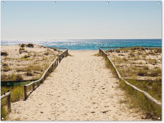 Muurdecoratie buiten Zee - Zand - Australië - 160x120 cm - Tuindoek ...