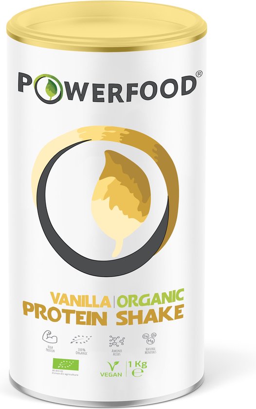PowerFood Organic Protein Shake Vanilla 1kg | bol