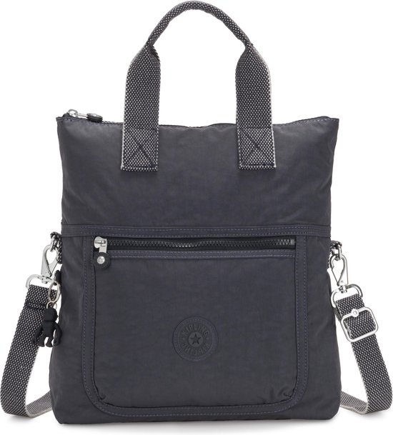 Kipling Eleva Schoudertas - Night Grey | bol